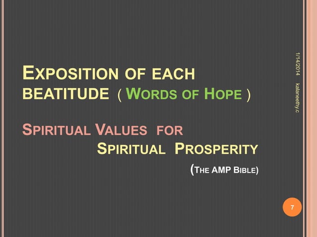 The Beatitudes of Jesus Christ | PPTX | Spirituality | Religion ...
