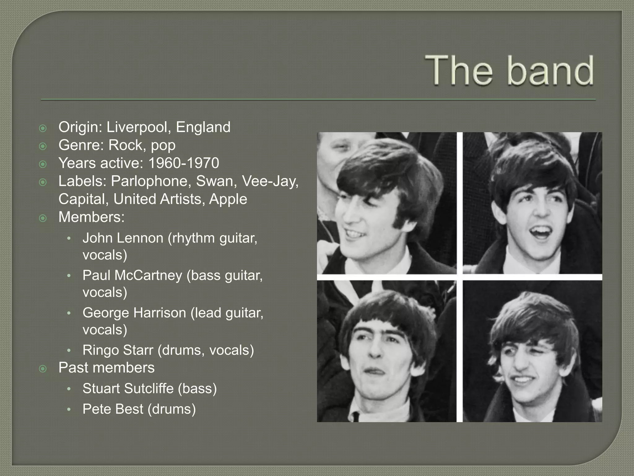 The Beatles | PPTX | Album-oriented Rock | Rock Music