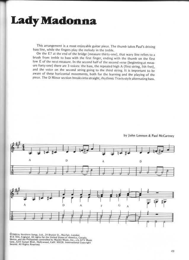 The beatles - Fingerpicking | PDF