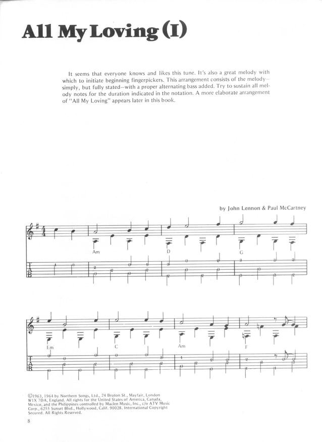 The beatles - Fingerpicking | PDF