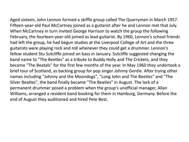 The Beatles Case Study | PPTX