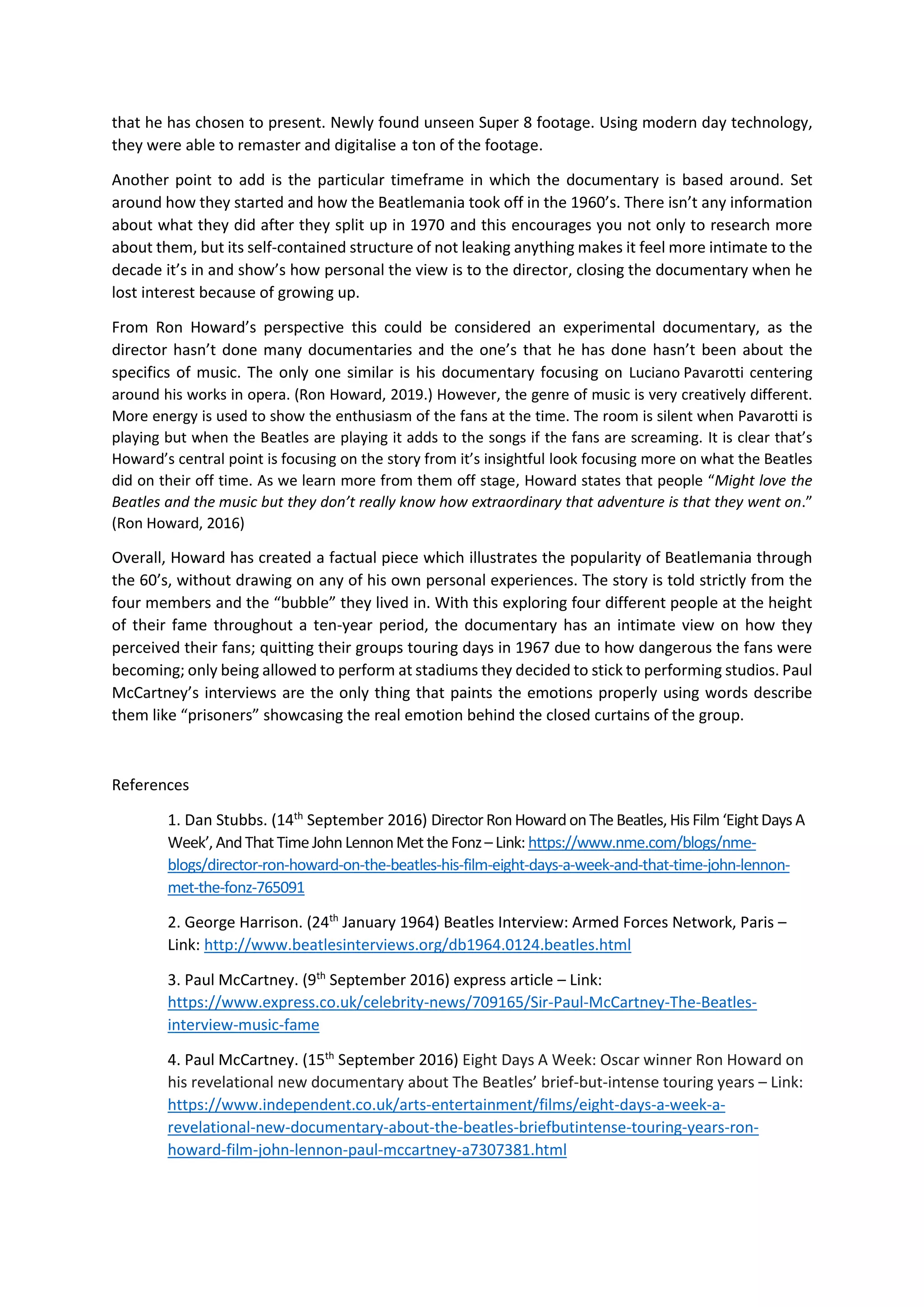 The Beatles Documentary | DOCX