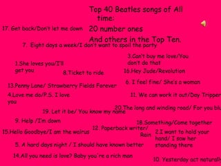 The Beatles Presentation | PPTX