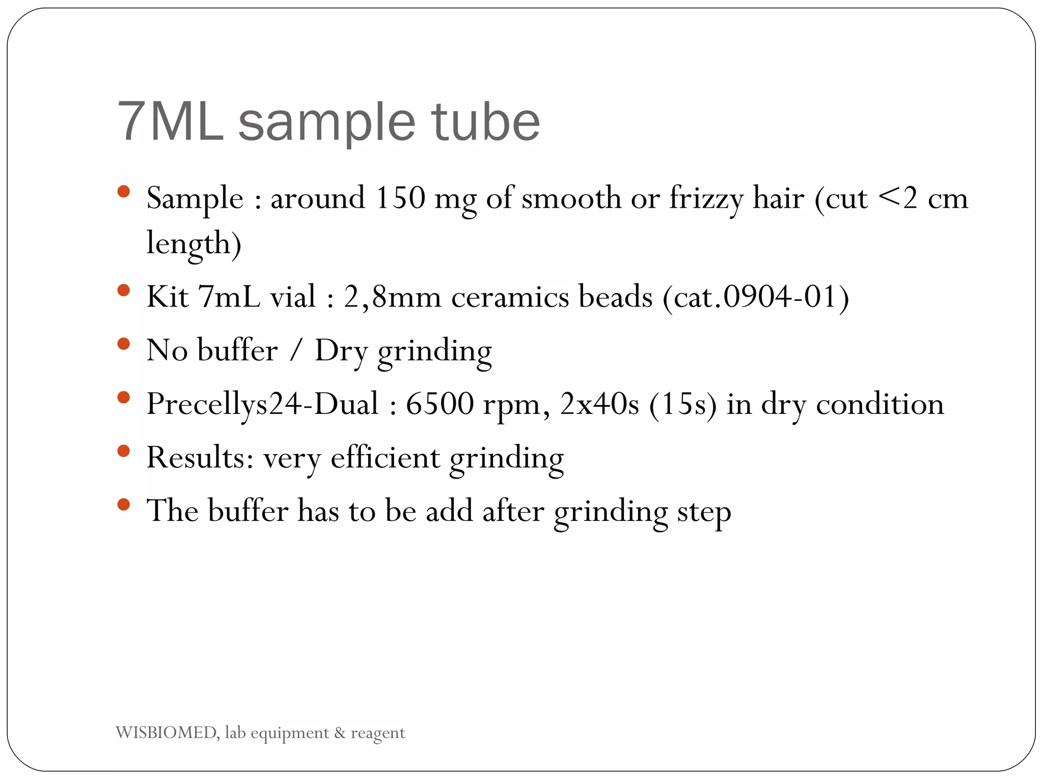 The beautiful hair, how to grind hair sample for detections | ODP
