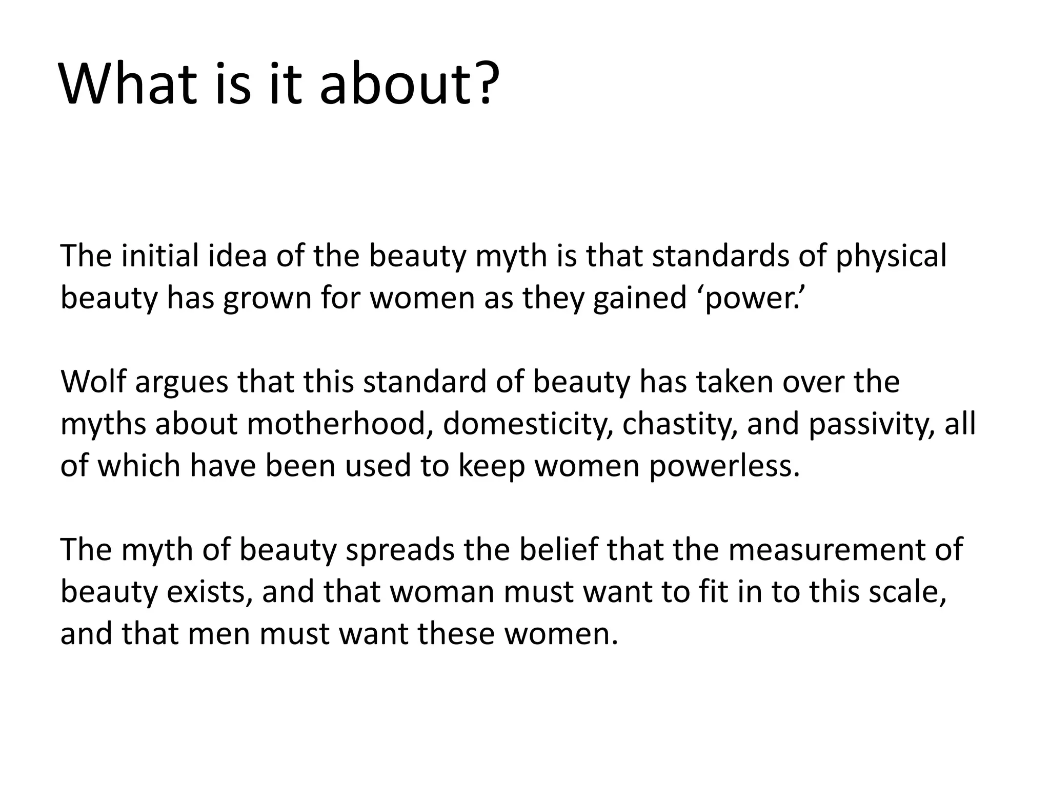 The Beauty Myth. | PPT