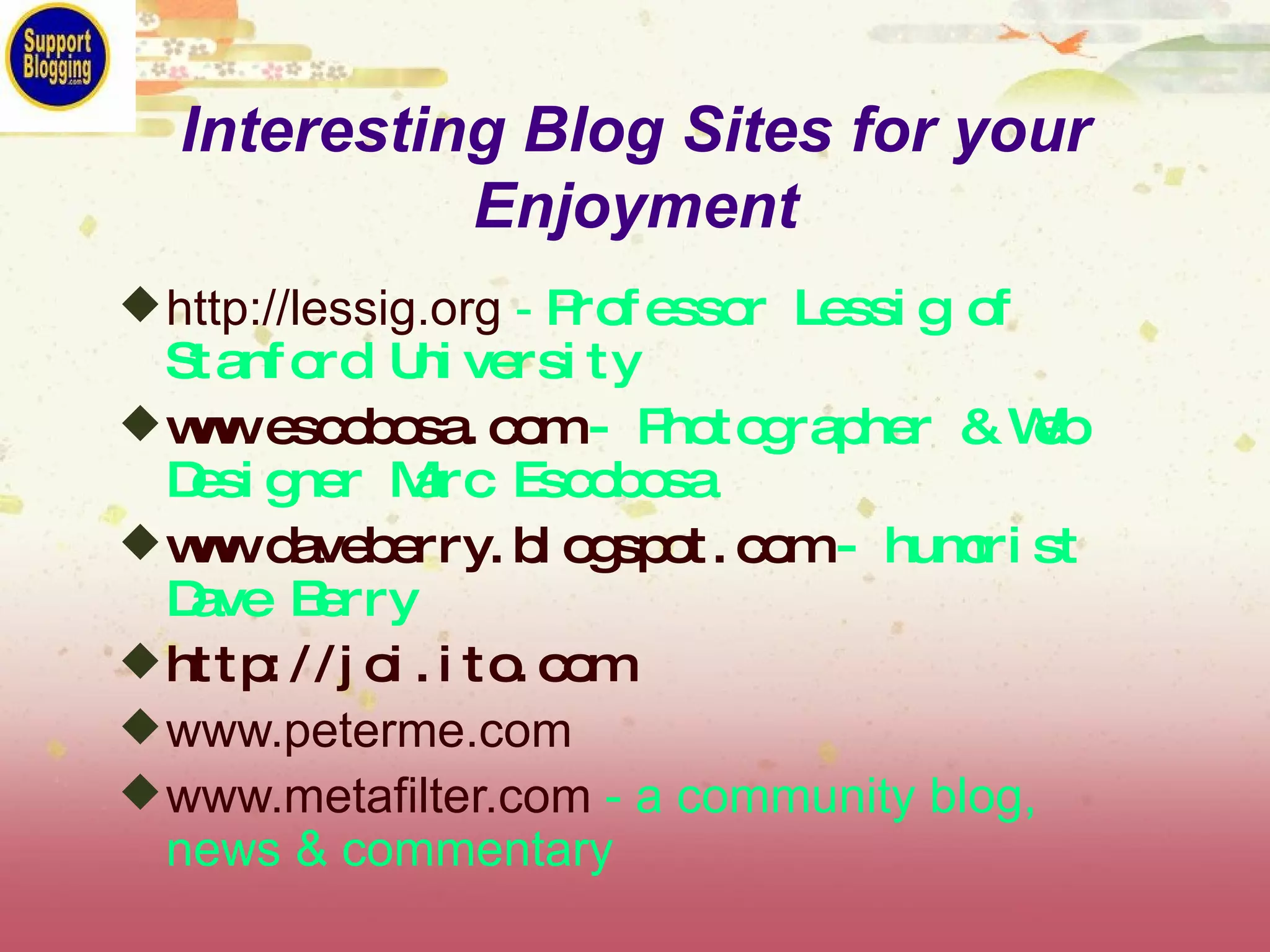 The Beauty Of Blogging | PPT