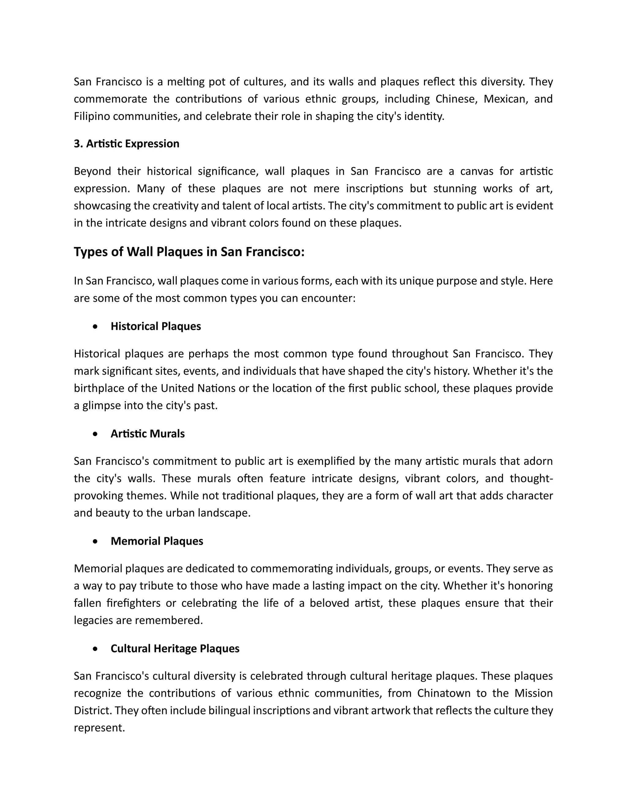 The Beauty of Wall Plaques in San Francisco - A. Silvestri Co | PDF