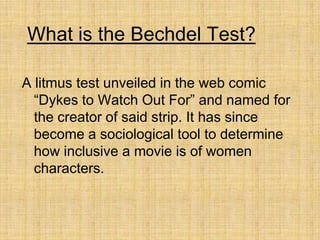 Bechdel Test of Ancient History | PPT