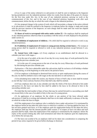 The beedi and cigar workers (conditions of employment) amendment act, 1993 | PDF