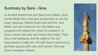 The bee of wisdom- The birth of goddess Athene | PPT