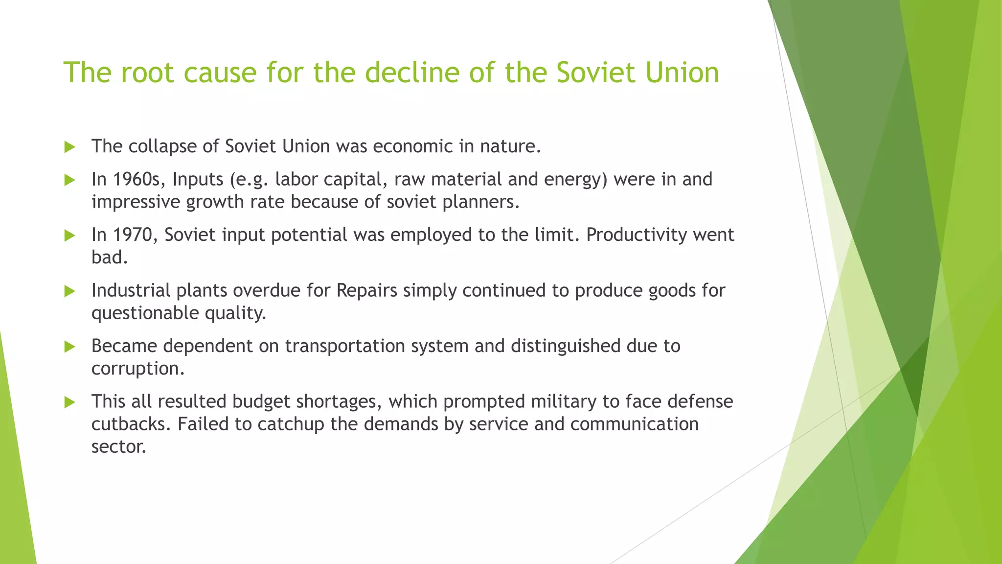 The begining of the end of soviet union | PPT
