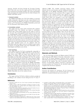 The beginning of metallurgy in the southern Levant: a late 6th ...