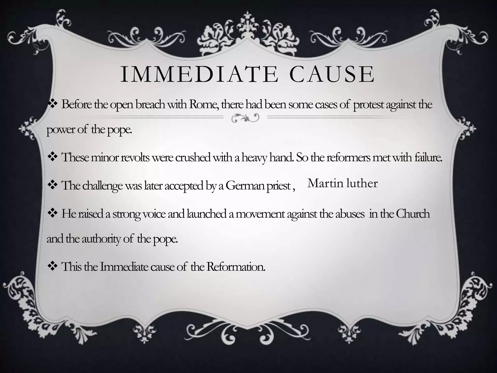 The beginning of modern age in europe(The reformation) | PPTX