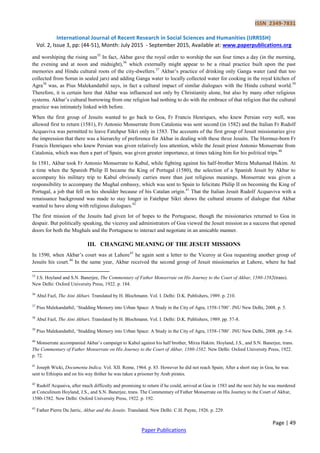 THE BEGINNING OF THE JESUIT MISSION, THEIR PERCEPTION OF AKBAR IN THE ...