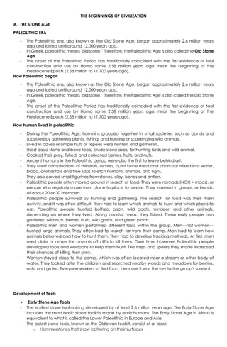 THE BEGINNINGS OF CIVILIZATION.pdf | Woodworking | Arts and Crafts