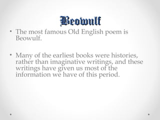 The beginnings of english lecture spring 2015ppt | PPT