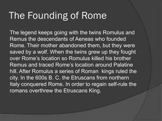 The beginnings of rome | PPTX