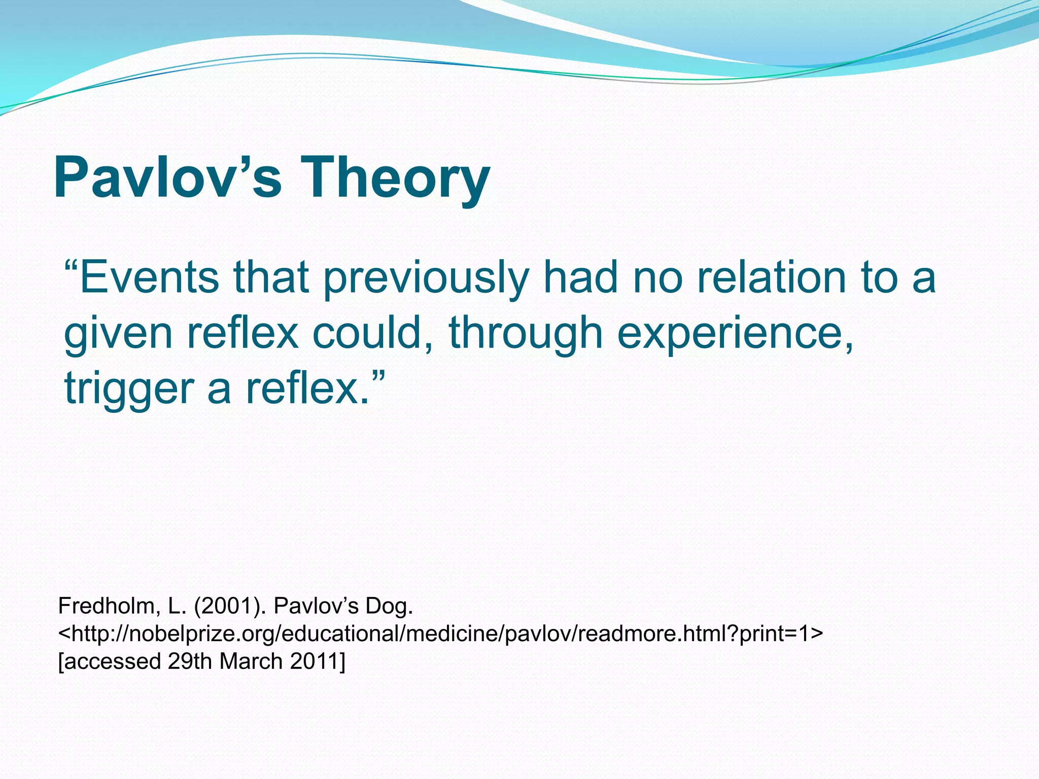 The behaviourist theory of learning | PPTX