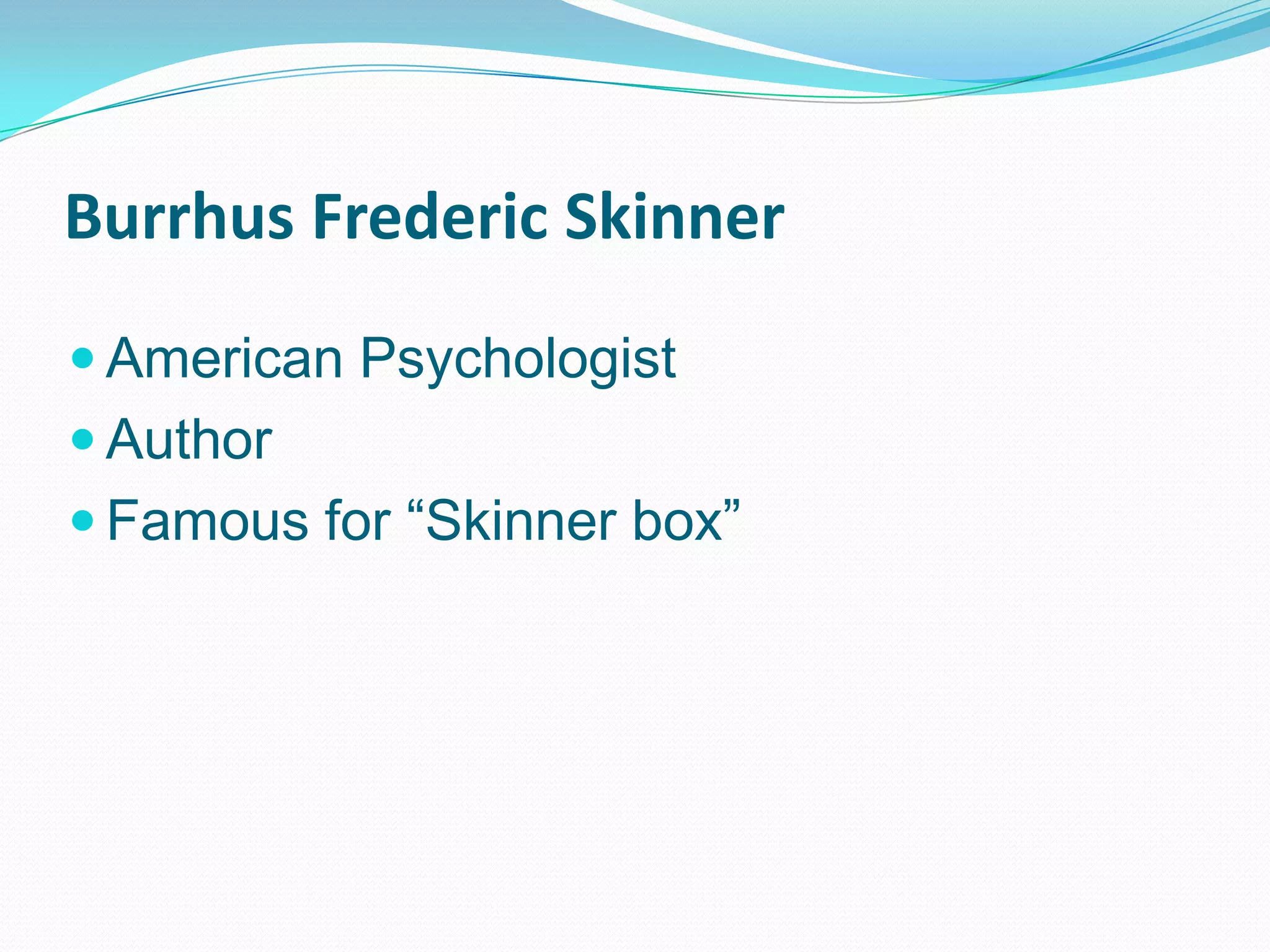 The behaviourist theory of learning | PPTX