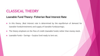 The behaviour of interest rates | PPTX