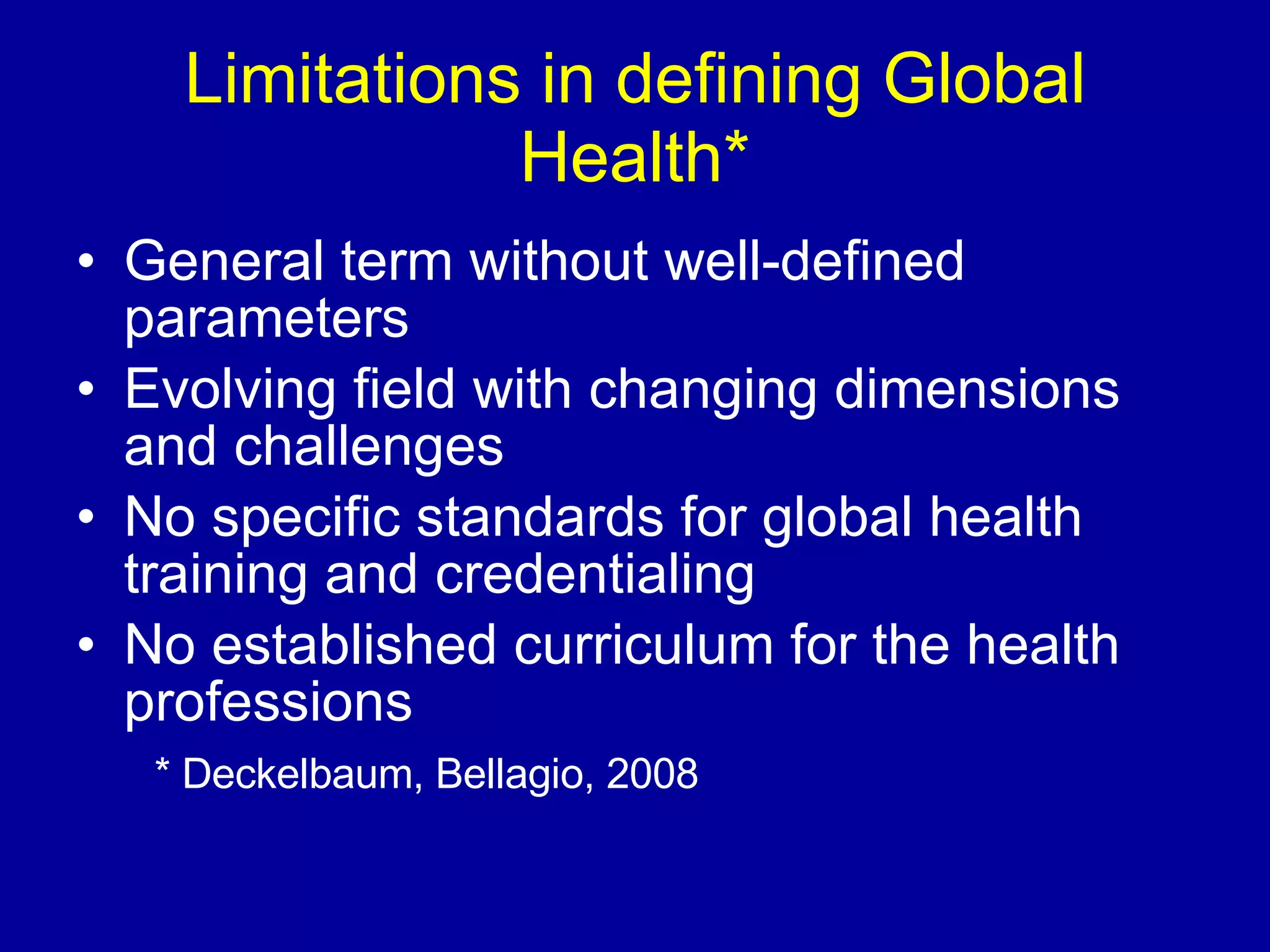 What is Global Health?: Defining Global Health | PPT