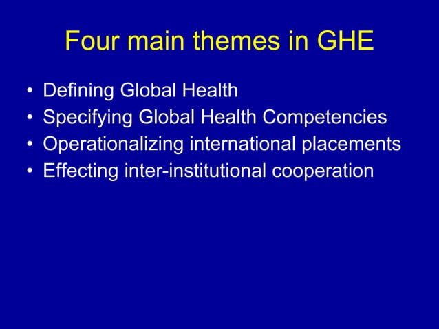 What is Global Health?: Defining Global Health | PPT | Medical Health