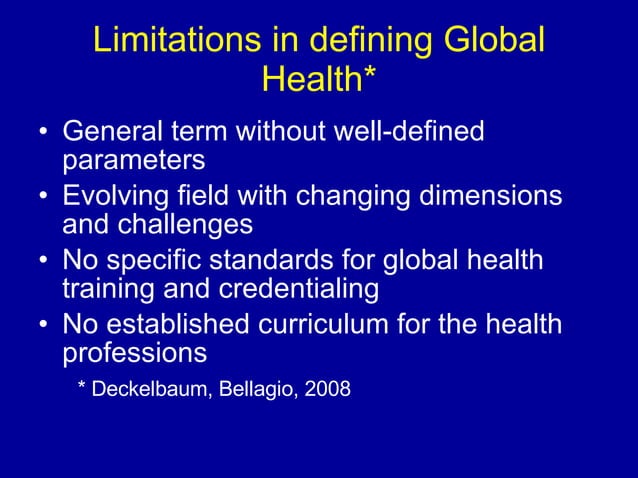 What is Global Health?: Defining Global Health | PPT | Medical Health