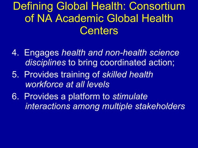 What is Global Health?: Defining Global Health | PPT | Medical Health