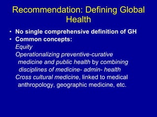 What is Global Health?: Defining Global Health | PPT