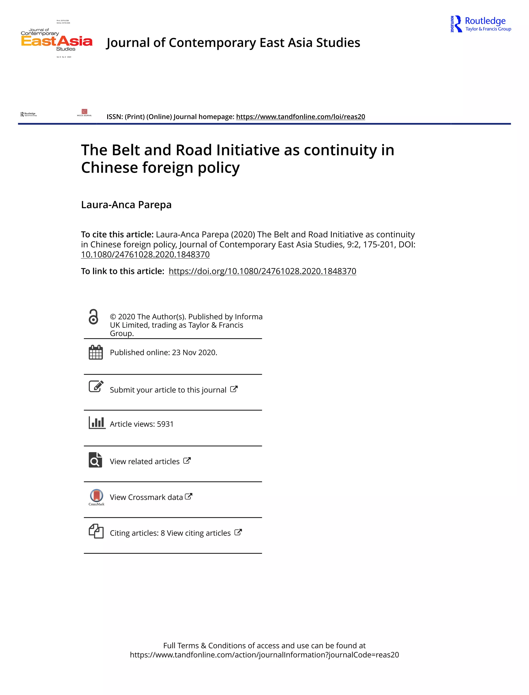 The Belt and Road Initiative as continuity in Chinese foreign policy.pdf