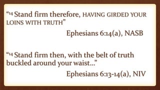 The Belt of Truth | PPTX