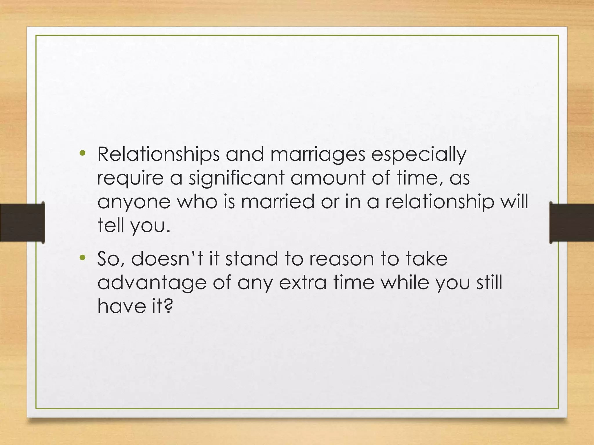 The benefit of being single | PPTX