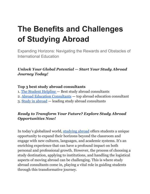 The Benefits and Challenges of Studying Abroad.pdf