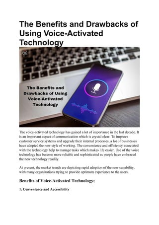 The Benefits and Drawbacks of Using Voice.pdf