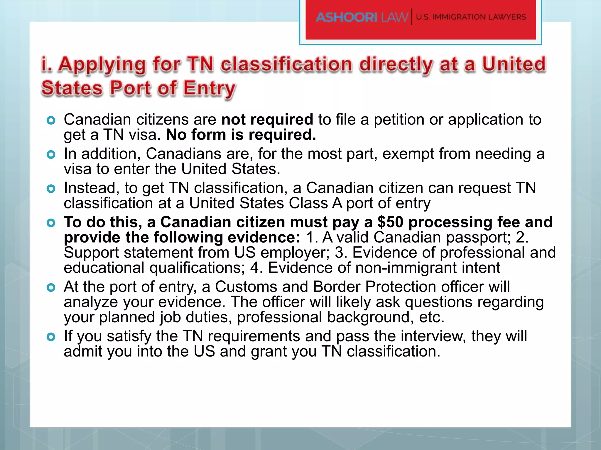 The benefits of a tn visa | PPTX