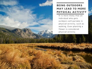 The Benefits of Being Outdoors | PDF