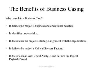 The Benefits Of Business Casing | PPT