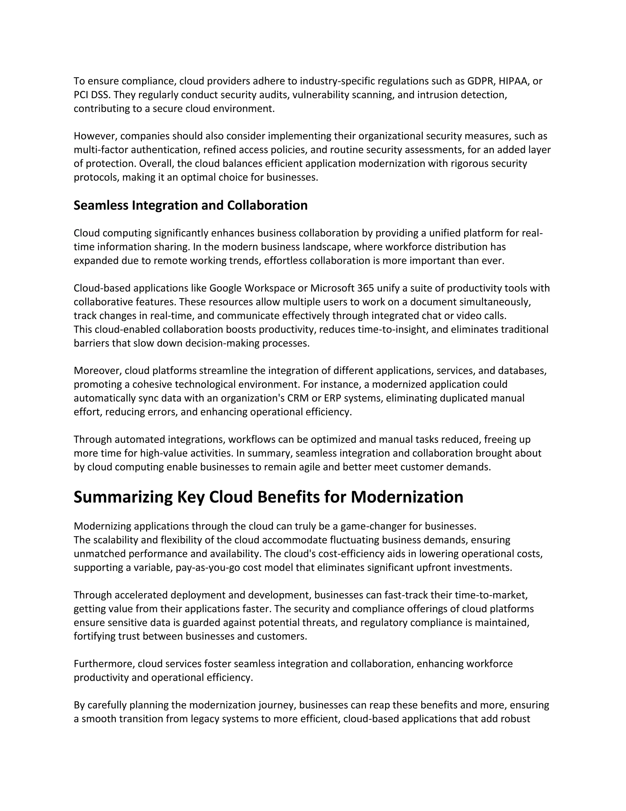 The Benefits of Cloud Computing for Application Modernization | PDF | Cloud Computing | Internet