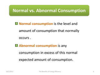 The benefits of electricity efficiency | PPT