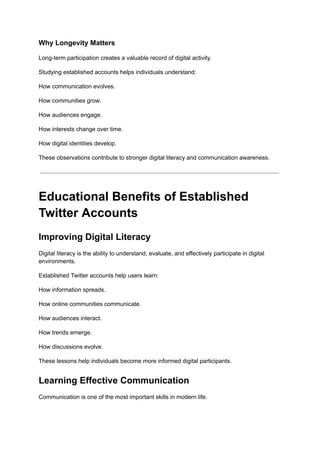 Educational Benefits of Established Twitter Accounts for Business ...