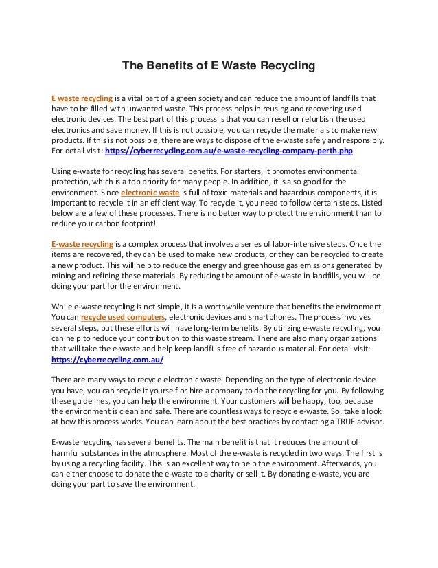 The Benefits Of E Waste Recycling the-benefits-of-e-waste-recycling
