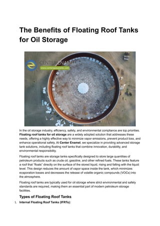The Benefits of Floating Roof Tanks for Oil Storage.docx