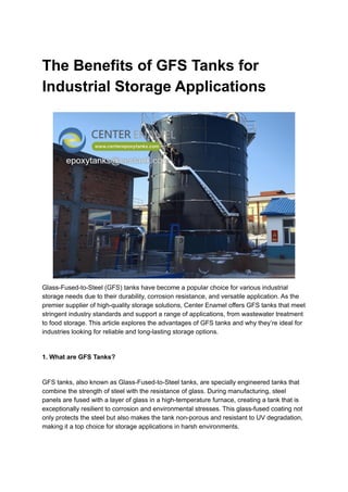 The Benefits of GFS Tanks for Industrial Storage Applications.docx