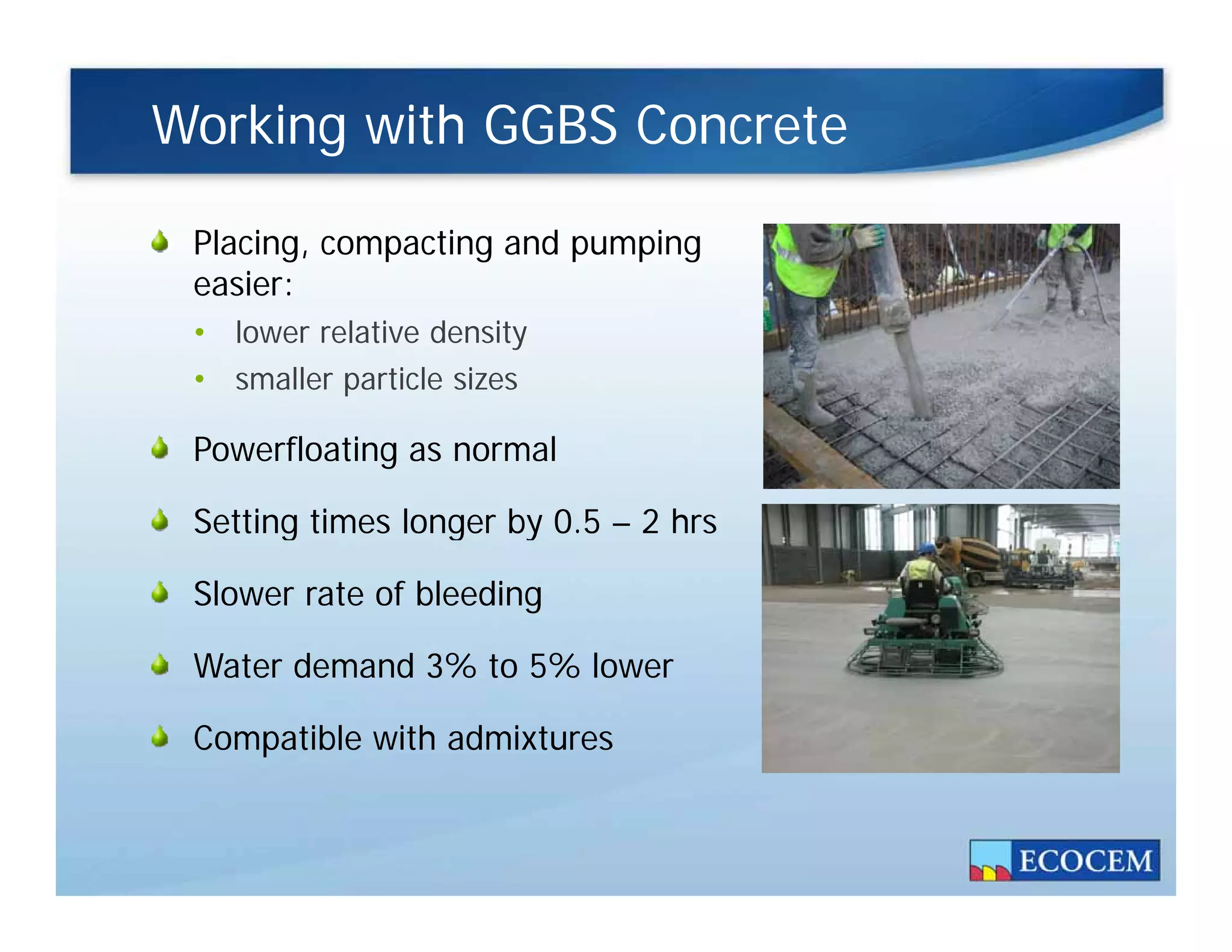 The Benefits Of Ggbs Cement In Concrete 2011 Engineers & Architects | PDF