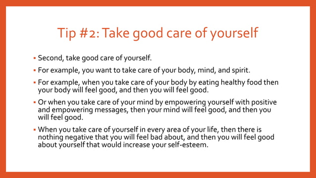 The benefits of having good self esteem | PPTX