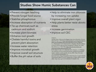 The Benefits of Humic Acids in Agriculture | PDF