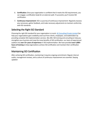 The Benefits of Implementing ISO in Your Organization | PDF