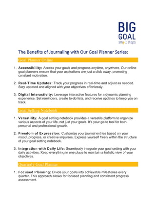 The Benefits of Journaling with Our Goal Planner Series.pdf