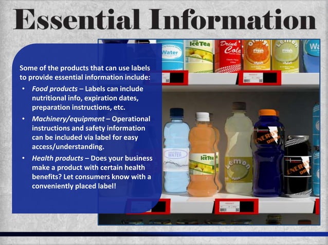 The Benefits of labelling your product | PPT