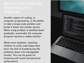 Michael Fourte | The Benefits of Learning Programming at a Young Age | PDF